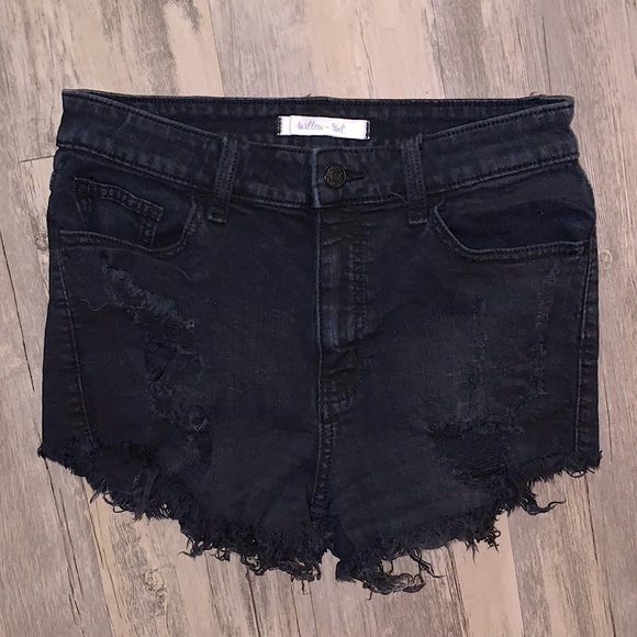 Buckle | Shorts | Black Denim Distressed Jean Shorts From Buckle | Poshmark
